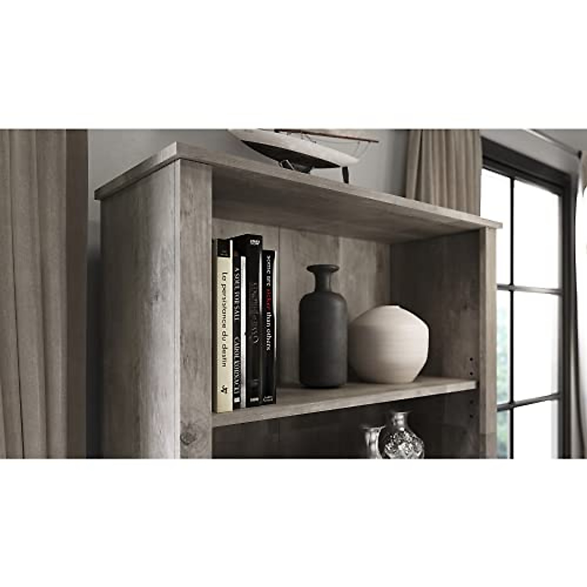 Realspace® Peakwood 71" H 5-Shelf Bookcase, Smoky Brown