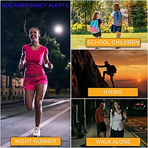 130dB Personal Safety Alarm Strobe Light. Loud Sound SOS Emergency Alerts with Carabiner. Self Defense Keychain Siren for Women, Elderly, Children, Night Runners, Hiking. Bear Alarm Deterrent. Aqua