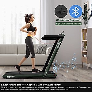 Under Desk Treadmill, Superfit 2 in 1 Walking Pad Treadmill Under Desk for Office Home Use, Portable Desk Treadmills with Remote Control, LED Display for Walking and Jogging