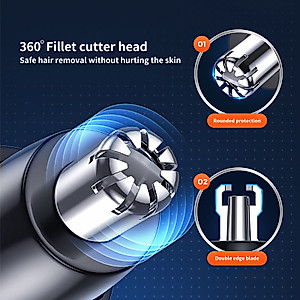 FANRUIQI Ear and Nose Hair Trimmer 2022 Professional USB Rechargeable Nose Trimmer for Men and Women Ear Eyebrow Facial Hair Trimmer,Blades for Easy Cleansing