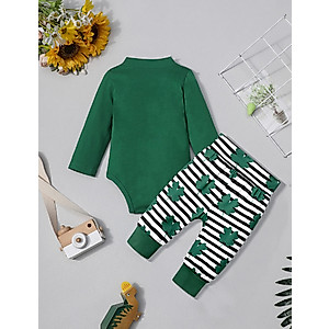 WIQI my first St. Patrick's Day baby boy outfit white short sleeve shirt trousers St. Patrick's Day baby boy clothes