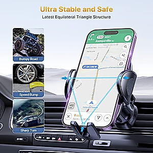 LOTUNY Car Vent Phone Mount for Car, [100% Never Fall] Upgraded Air Vent Clip Car Phone Holder Mount, Cell Phone Holder Car Fit for iPhone 14 13 12 Pro Max, Samsung Galaxy S22 All Phones