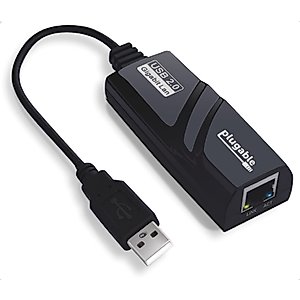 Plugable USB 2.0 to Gigabit Ethernet Adapter, Fast and Reliable Gigabit Connection, Compatible with Windows, Chromebook, Linux