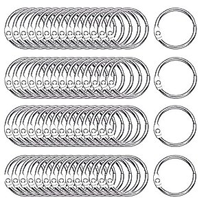 Antner Binder Rings 1.2 Inch/30mm Nickel Plated Metal Book Rings for Index Cards Flash Cards Notebook Paper Rings, Sliver Loose Leaf Binder Rings Keychain Rings Clips for School Office Home, 120 Pack
