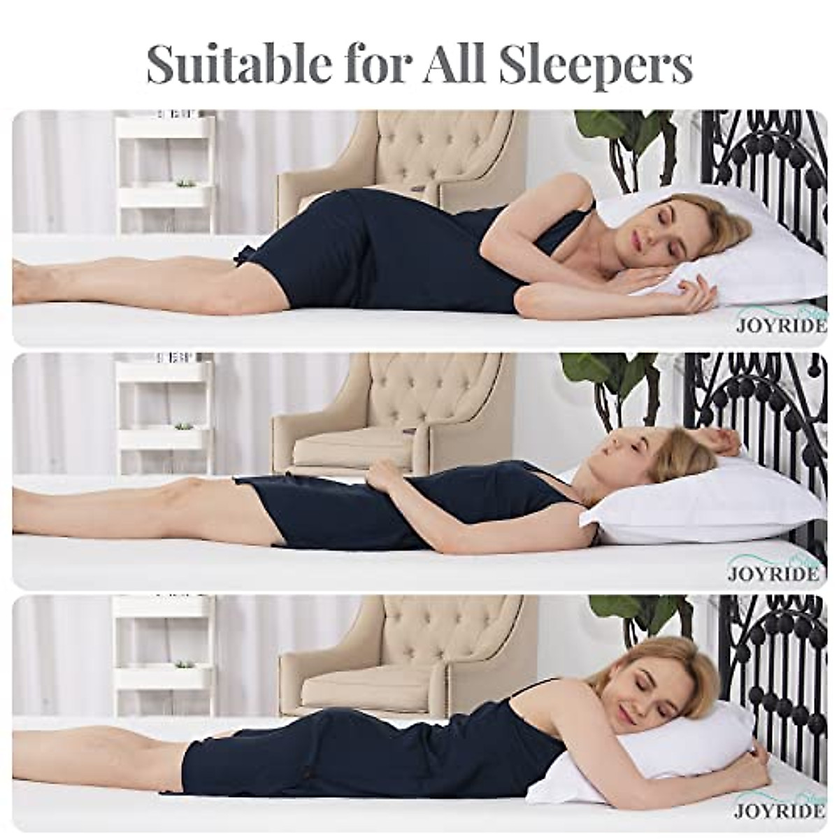 JOYRIDE SLEEP Memory Foam Mattress,12 Inch,Infused Bamboo Charcoal,Cooling Gel Infused, Medium Firm,Pressure Relief,Bed in a Box (King Size)