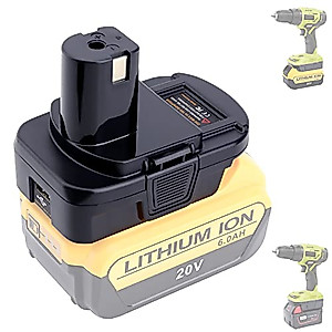 Biswaye Adapter Compatible with Dewalt 20V Battery to Replacement for Ryobi 18V ONE+ Battery, Adapter Compatible with Milwaukee M18 Battery to Replacement for Ryobi 18V ONE+ Battery P102 P189 P107