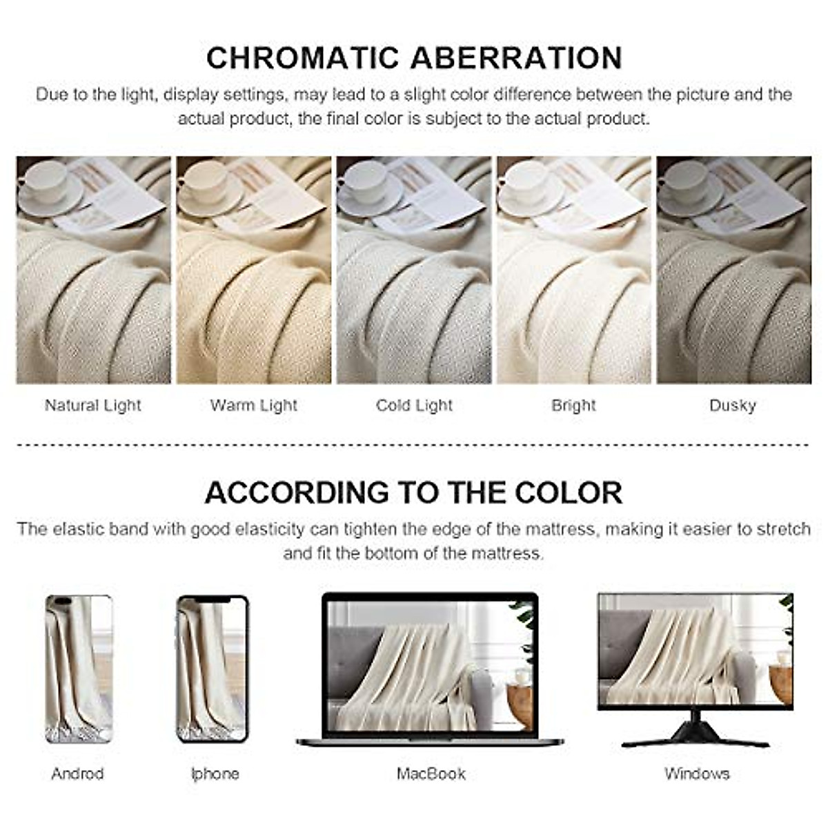 BOURINA Decorative Diamond Lattice Faux Cashmere Fringe Throw Blanket Lightweight Soft Cozy for Bed or Sofa Farmhouse Outdoor Throw Blankets, 50" x 60", Beige