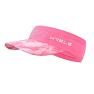 WRELS Visor Sun Hat for Kids Women Men,Adjustable Packable Sports Cap with Sweatband(46-60cm) (#B-Rose Red)