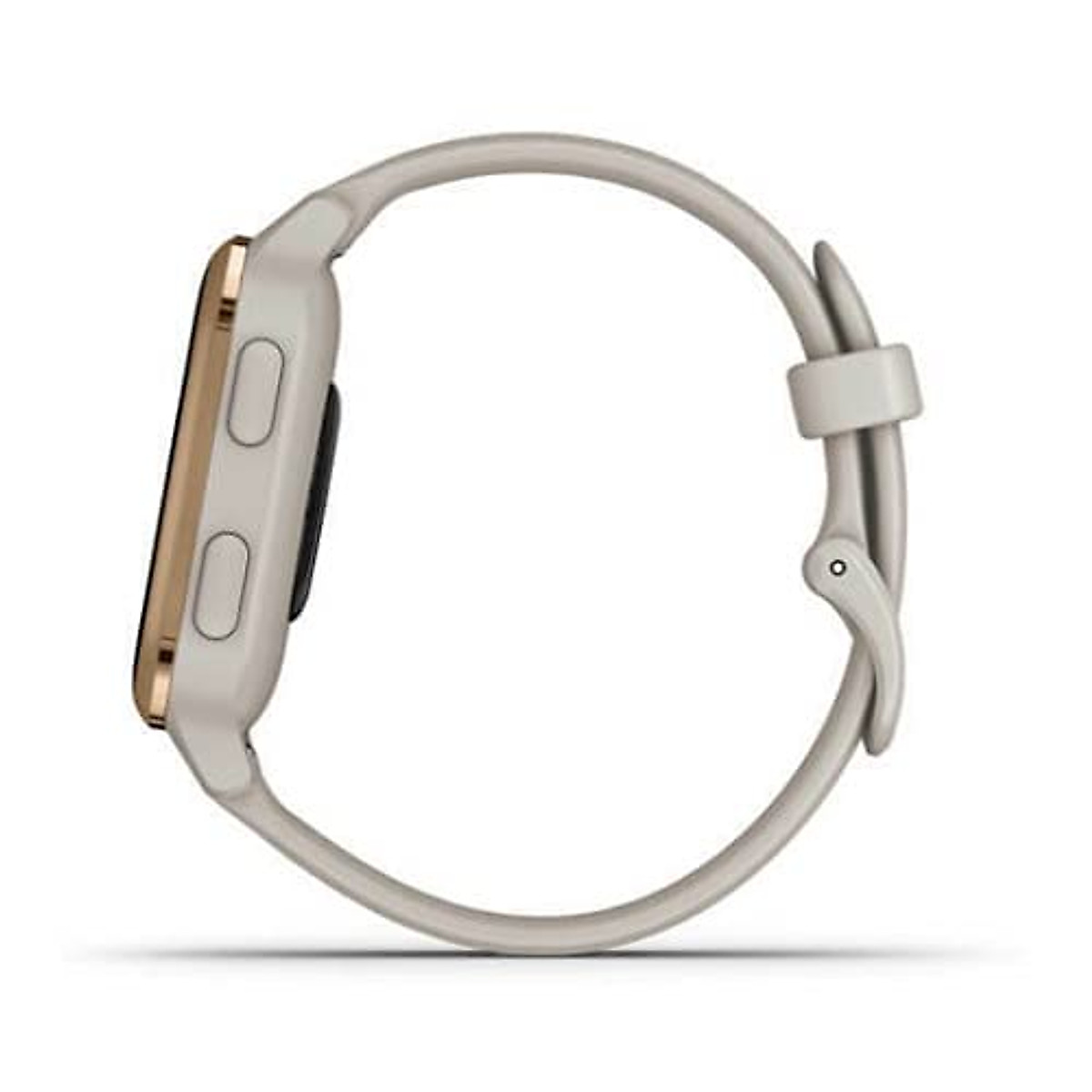 Garmin Venu Sq Music, GPS Smartwatch with Bright Touchscreen Display, Features Music and Up to 6 Days of Battery Life, Rose Gold with Tan Band