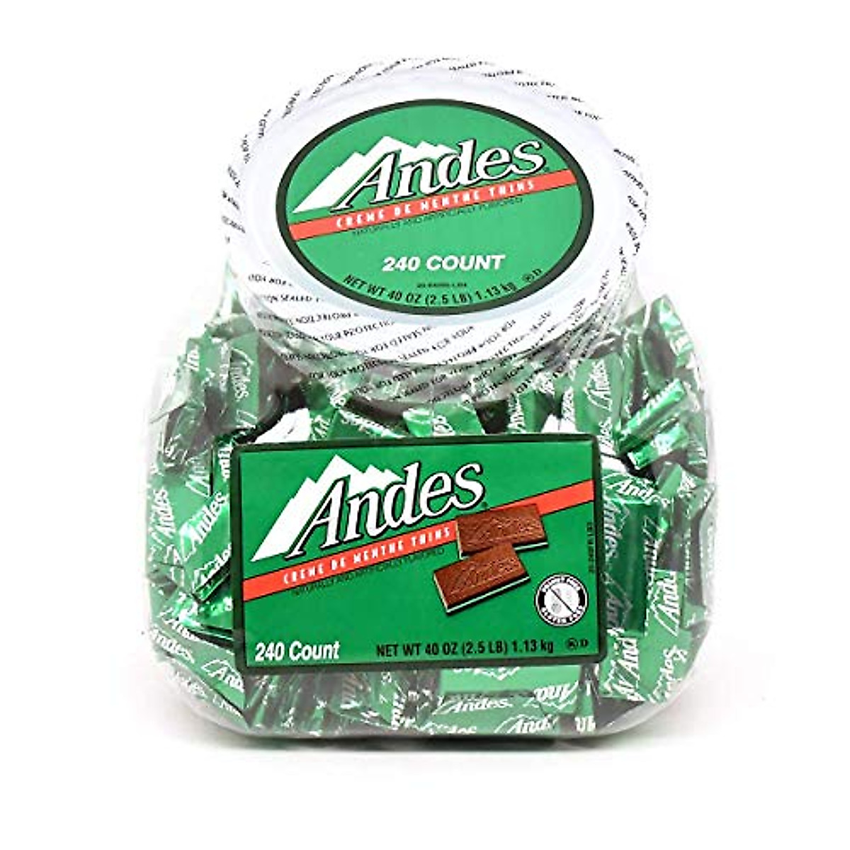 Andes Crème de Menthe Individually Wrapped, Thin Mints, 240 Count