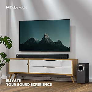 PHEANOO Sound Bar with 【Dolby】, 2.1 CH TV Soundbar with Subwoofer Works with 4K&HD TVs (D2, 200W)