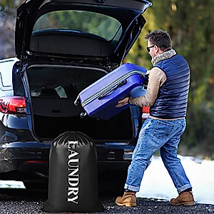 4 Pcs Extra Large XL Travel Laundry Bags 28 x 40 In Machine Washable Dirty Clothes Organizer Travel Accessories Vacation Travel Laundry Kit Easy Fit a Laundry Hamper (Stylish Colors)