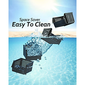 Skywin Plastic Stackable Storage Bins for Pantry - 4-Pack Black Stackable Bins For Organizing Food, Kitchen, and Bathroom Essentials