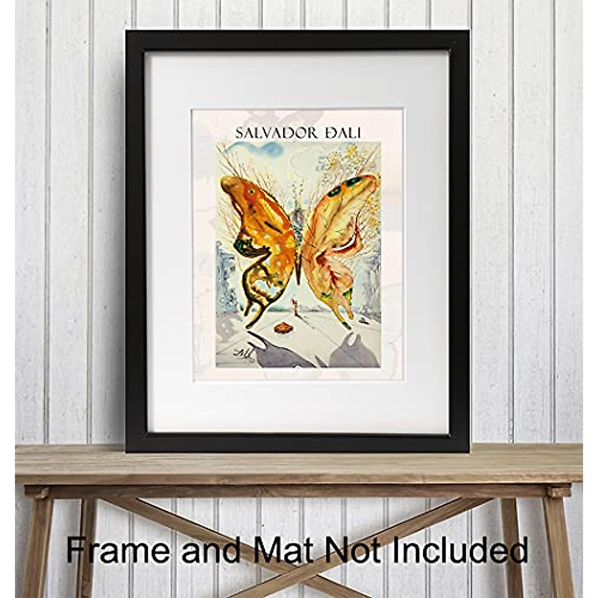 Salvador Dali Wall Art & Decor Print - Gallery Wall Art - Museum Poster - Modern Surrealism Wall Art - Contemporary Wall Art - Butterfly Picture - Living Room, Bedroom - Women, Men, Housewarming Gift