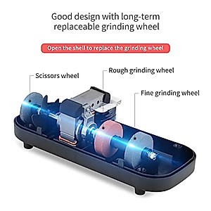 Pegelong kitchen knife sharpener electric knife scissor sharpener 50w at 12.6-Degree Bevel to Quickly Sharpen Polish Slotted Screwdriver Sharpen with Replaceable Wheels S820