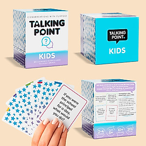 200 Kids Conversation Cards - Help Kids Put Down Tablets and Phones - Get Children to Enjoy Talking and Listening - Great for Car Rides and Family Dinners - A New Way for Kids to Express Themselves