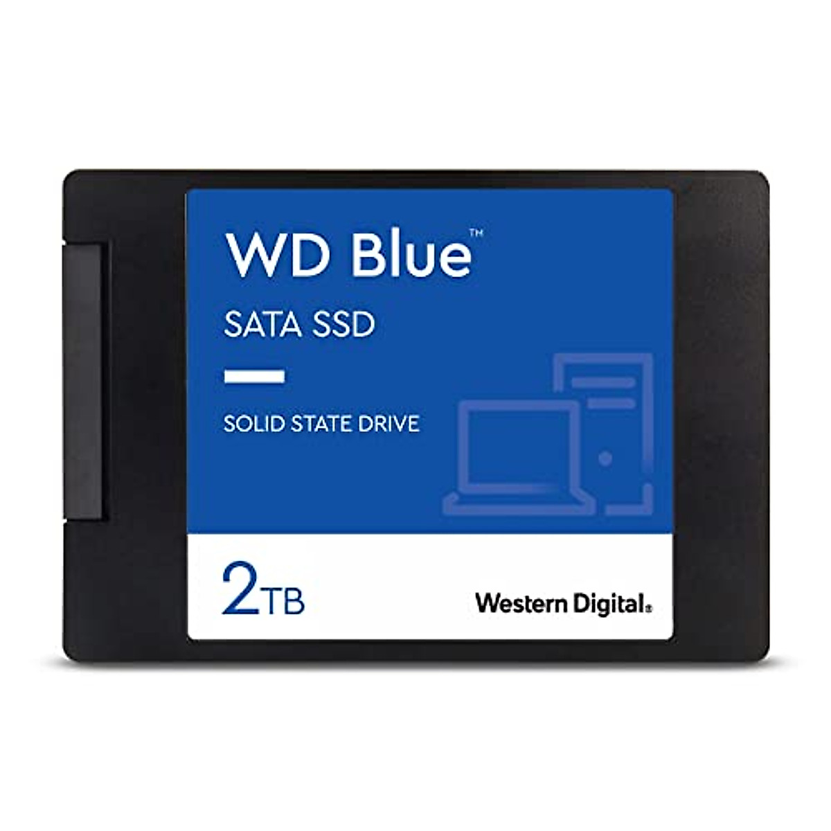 Western Digital 2TB WD Blue 3D NAND Internal PC SSD - SATA III 6 Gb/s, 2.5"/7mm, Up to 560 MB/s - WDS200T2B0A, Solid State Hard Drive