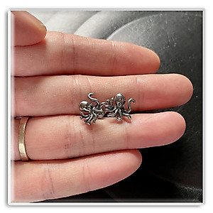 Xusamss Punk Body Piercing Earrings Stainless Steel Animal Octopus Stud Earrings