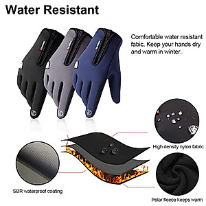 GORELOX Winter Gloves for Men Women,Cold Weather Thermal Glove Windproof Water Resistant,Keep Warm Touch Screen Gloves for Cycling Running Driving