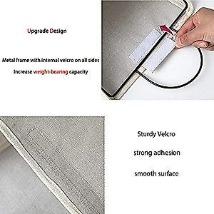 Teatalk 3 Pack Wall Hanging Storage Bags with Sticky Hooks,Closet Hanging Storage for Pocket,Bathroom Dormitory Organizer,Linen Cotton Organizer Box Containers for Bedroom