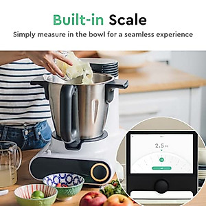 Multo By CookingPal, Smart Compact Countertop Multi-Functional Food Processor With Guided Recipes | WiFi Built-In | Chop, Knead, Steam And Cook All-In-One Cooker. (Renewed)