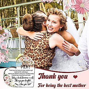 Gifts for Mother of the Bride Mother of the Bride Gifts from Daughter Thank You for Being the Best Mom Acrylic Heart Keepsake Wedding Gift from Daughter Thank You Wedding Gift for Mom (Flower)