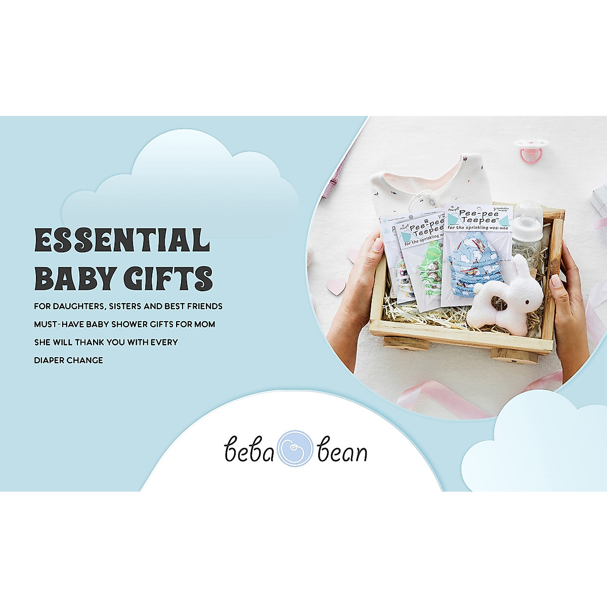 Pee-Pee Teepee Text White - Cello Bag