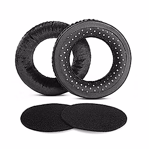 Upgrade Black Velvet Replacement Ear Cushion Earpads Compatible with Beyerdynamic DT990/dt990 pro / DT880 / DT770/PRO Headphones Memory Foam Ear Cups