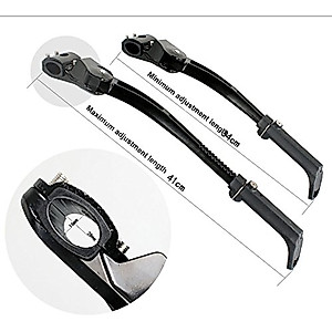 EasyDo 24"-29" MTB Bicycle Kick Stand Parking Racks Mountain Bike Kickstand Road Cycling Side Stand Support Adjustable 34-41cm (Blue)