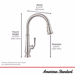 American Standard 4279300.002 Delancey Pull-Down Kitchen Faucet with sprayer Chrome