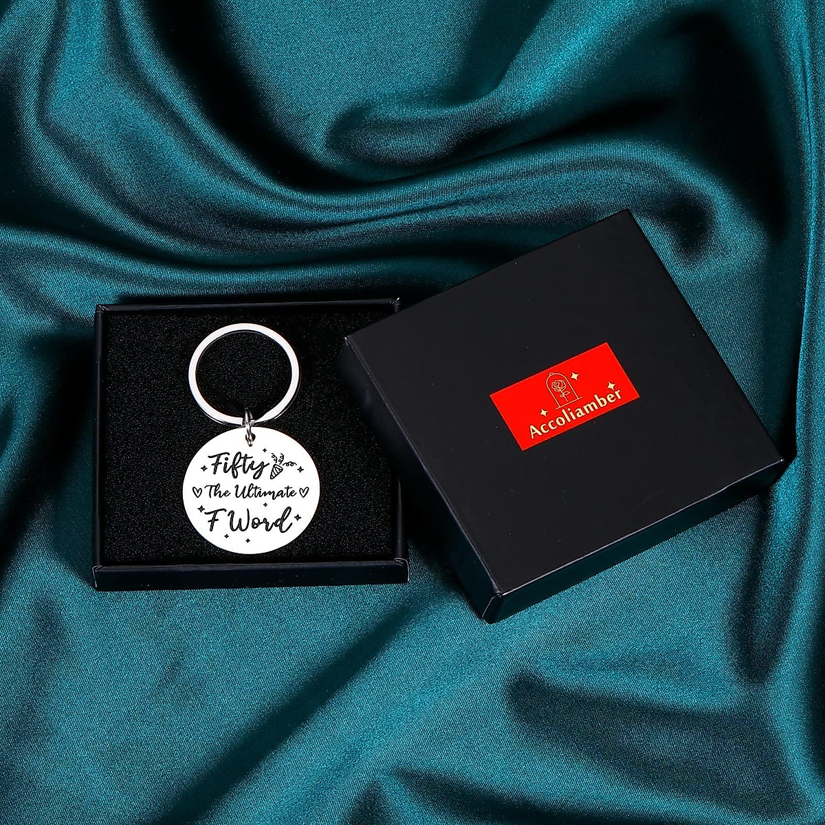 Birthday Gifts for 50th Birthday Women Men Fifty Bday Keychains for Husband Wife Dad Mom Ultimate Gifts for 50 Years Old Friends Family Happy 50th Anniversary Christmas Inspirational gifts for Her Him