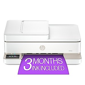 HP Envy 6555e Wireless All-in-One Color Inkjet Printer, Print, scan, Copy, Duplex Printing Best-for-Home, 3 months of Instant Ink included (714N5A)