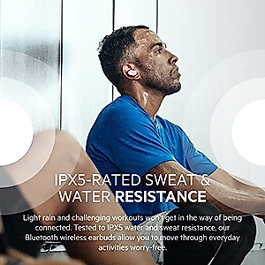 Belkin Wireless Earbuds, SoundForm Play True Wireless Earphones with USB-C Quick Charge, IPX5 Sweat and Water Resistant, 38 Hour Play Time, Compatible with iPhone, Galaxy, Pixel and More - Pink