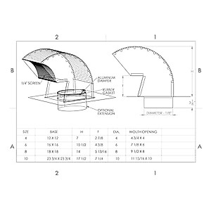 Goose Neck Painted Exhaust Roof Vent (10 Inch, Black)