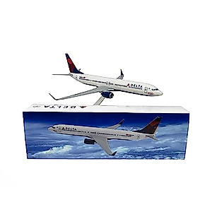 Flight Miniatures Delta 737-900ER (07-Cur) 1:200 Scale - Miniature Model Airplane Plastic Snap-Fit - Authentic Replica of Delta Airlines Livery - Part #ABO-73790H-008