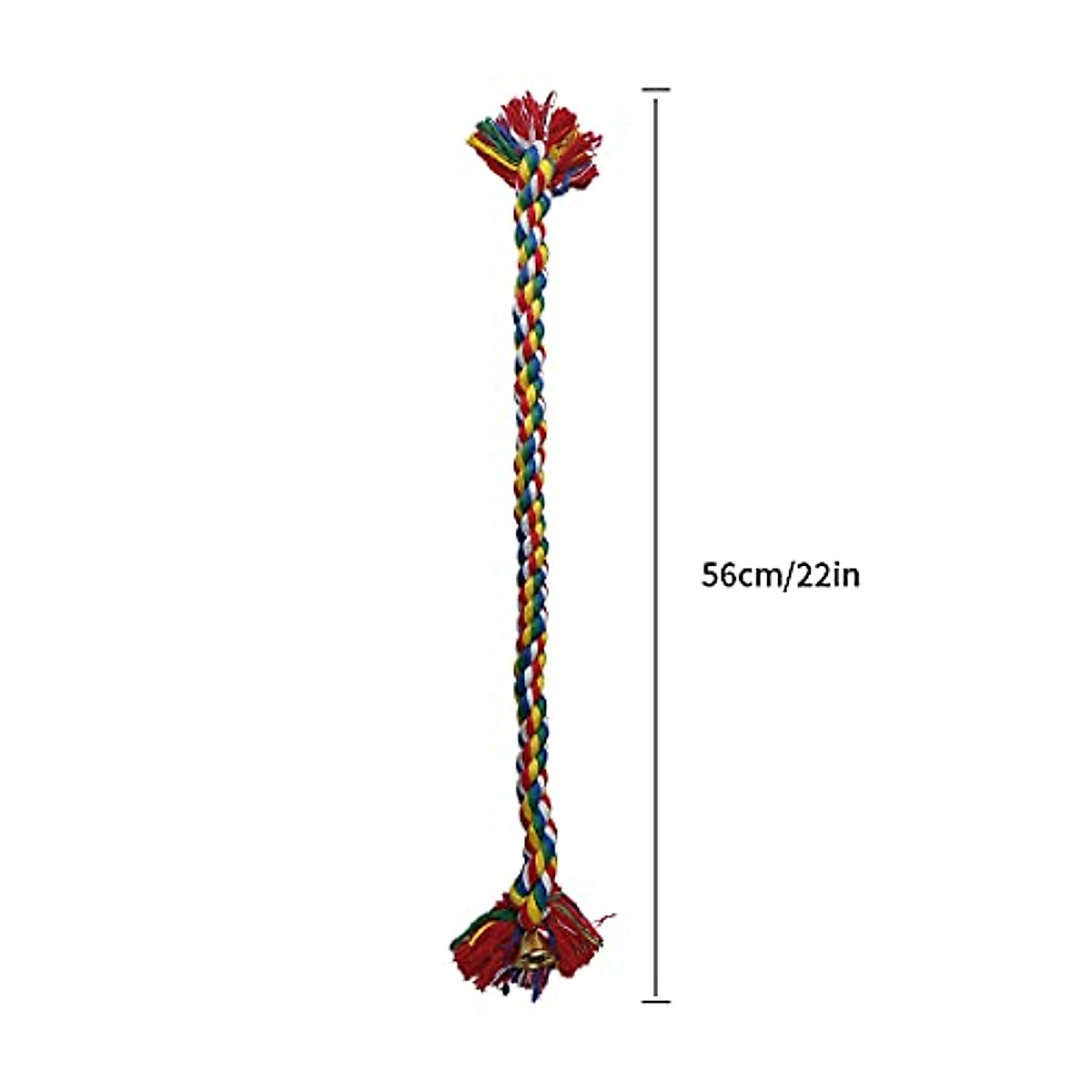 Bird Rope Perch Colorful Rotate Cotton Rope Bird Perch Stand, Rope Bungee Bird Toy for Parakeets Cockatiels, Conures, Parrots, Love Birds