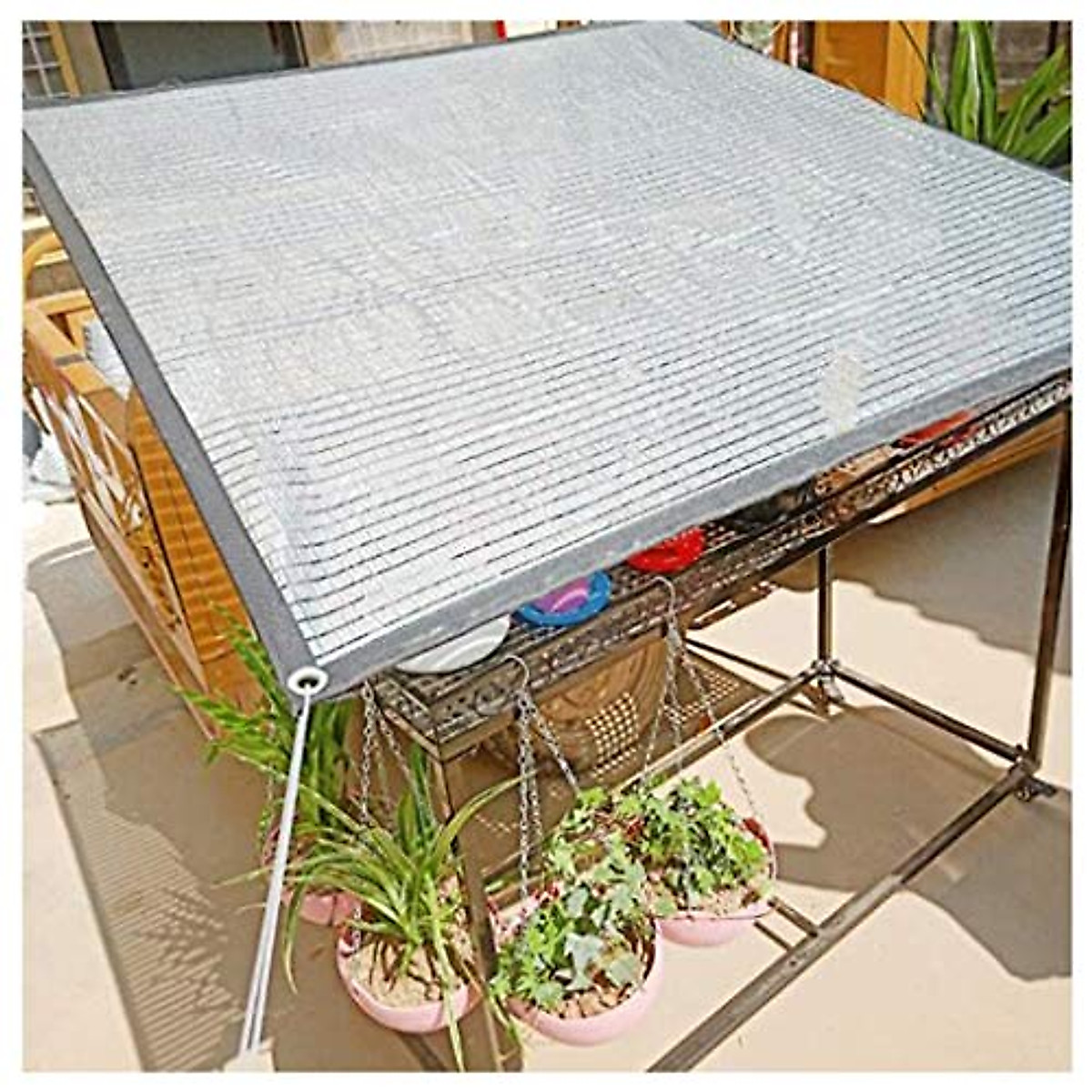Reflective Aluminet Shade Cloth White Sunblock Shade Net 90% of UV Resistant, Premium Garden Shade Mesh Tarp Top Shade Netting Panel Flowers Plants Protection Car Roof Cover