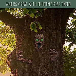 Esterno Tree Bark Monster Yard Decor, Bark Face Tree Person Decor for Garden and Halloween