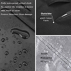 Heavy Duty Garden Furniture Covers Square Waterproof 45" L x 45" D x 28"H, Rectangular Outdoor Table and Chair Covers Waterproof, Dust Covers for Furniture Fabric, Furniture Protector Pads