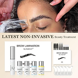 Eyebrow Lamination Kit,SUNSENT Brow Lamination Kit,Professional DIY Eyebrows Lift Styling Kit for Fuller and Messy Eyebrows,Lasting 8 Weeks,Suitable for Salon,Home Use