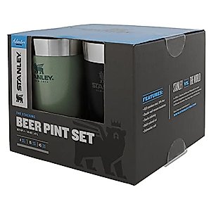 Stanley Stacking Vacuum Pint Pack of 4, Vacuum Insulated Tumbler, Stainless Steel, Coffee, Hot and Cold Retention, Beer, Outdoor, Watching Sports, Family, Dishwasher Safe
