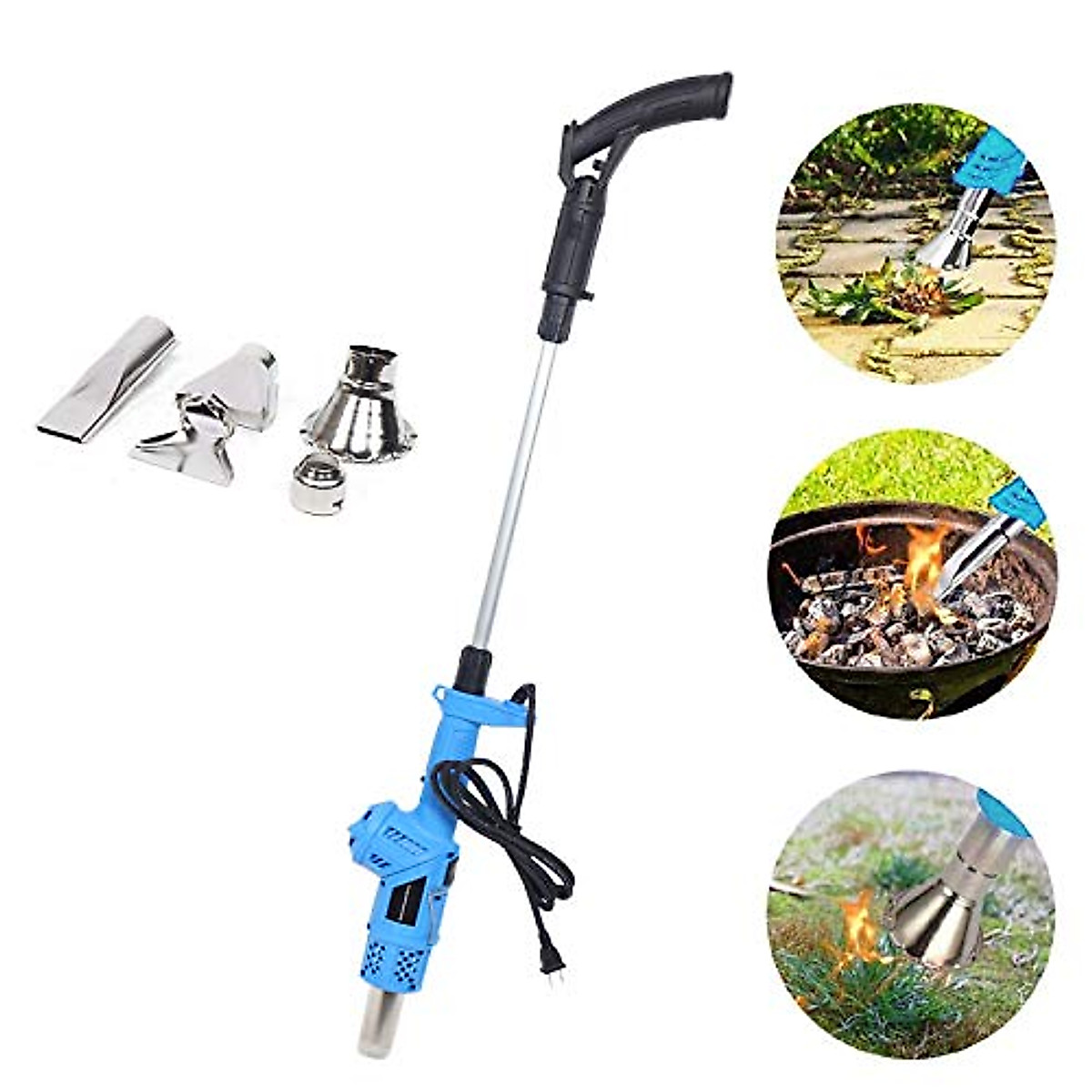 2000W Electric Weed Burner Thermal Weeder Garden Hot Air Weed Killer Grass Flame for Garden,Patio, Driveway