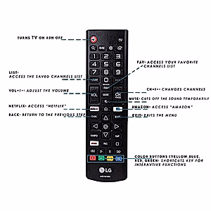 AKB75675304 Universal Remote Control for LG-TV-Remote All LG LCD LED HDTV Smart TVs