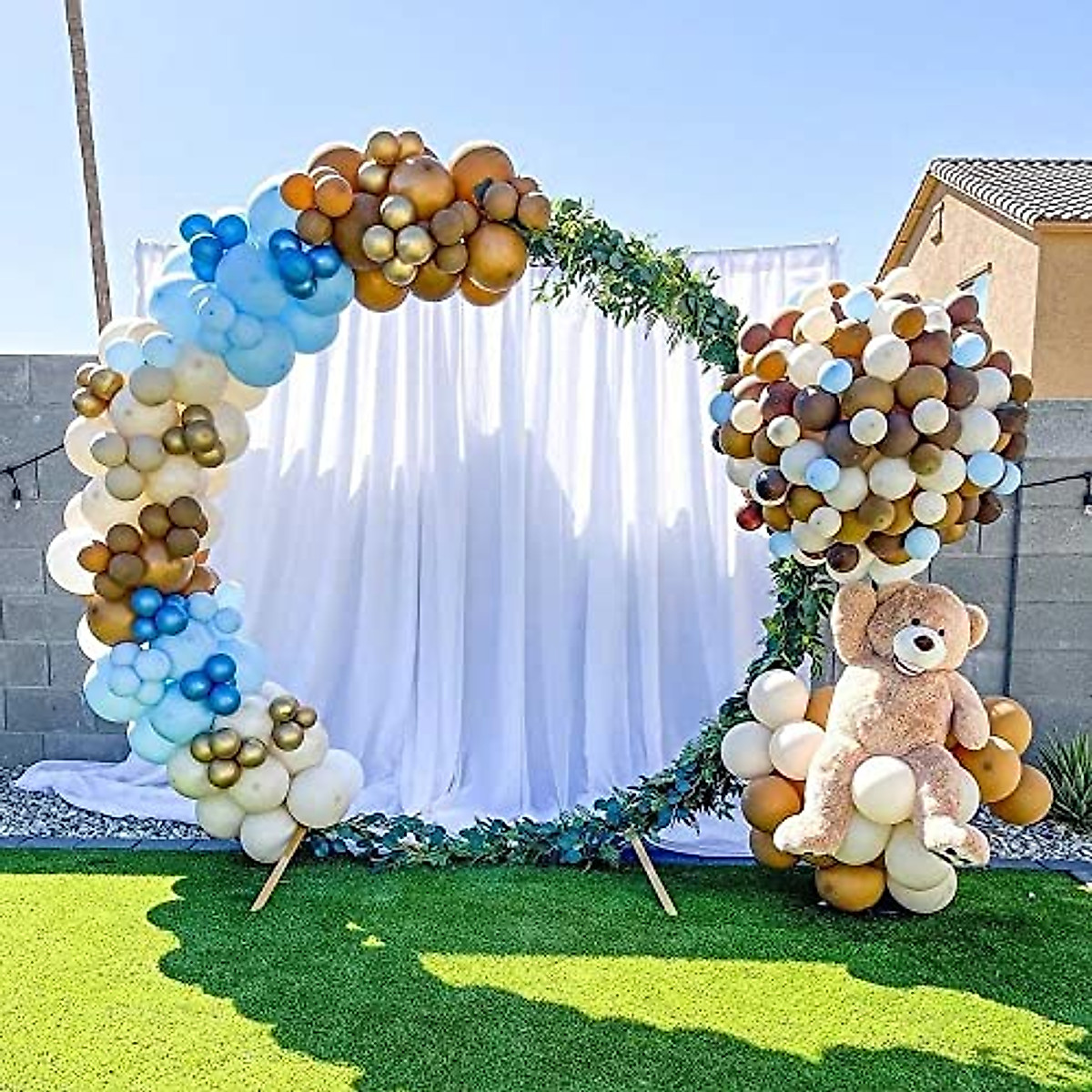 White Polyester Background Drapes 10ft x 8ft Photography Backdrop Curtain Outdoor Wedding Backdrop Panels