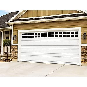 2 Car Garage Kits - 32 Pcs Household Easy Installation Magnetic Windows Panels for Car Garage Door Panes Fake Faux Magnetic Windows Decorative Hardware - Size 6.125" X 4" Black