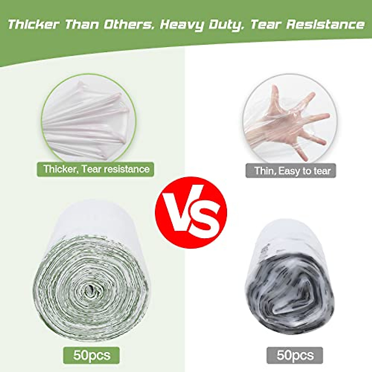 Cat Litter Box Liner Bags Compatible with Self-Cleaning Litter Box Robot 75 Pack, Waste Drawer Liners Heavy Duty White 9-11 Gallons Replacement Bags