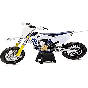 FS450 White and Blue 1/12 Diecast Motorcycle Model by New Ray 58163