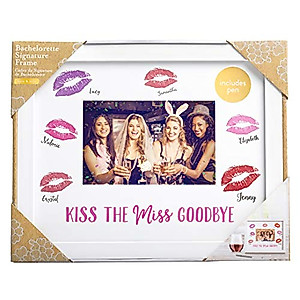 Kate & Milo Bachelorette Signature Frame, Bachelorette Party Keepsake Picture Frame, Bachelorette Guest Book Alternative for Bride to Be, 4 x 6 Frame, White