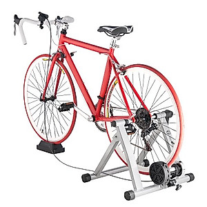 Indoor Bike Trainer – Convert Mountain, Road, or Beach Bicycle into a Stationary Exercise Bike for Indoor Riding All Year Round by Bike Lane (Silver)