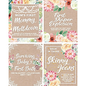 8 Mommy's First Milestone Wine Bottle Labels Stickers, Funny Mom's First Moments Having New Baby Girl or Boy, Great Gift Ideas For Mom To Be, 1st Date Night With Dad (WINE NOT INCLUDED)